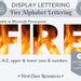 Fire Alphabet Clipart, Fire Alphabet Letters and Numbers, Flaming ...
