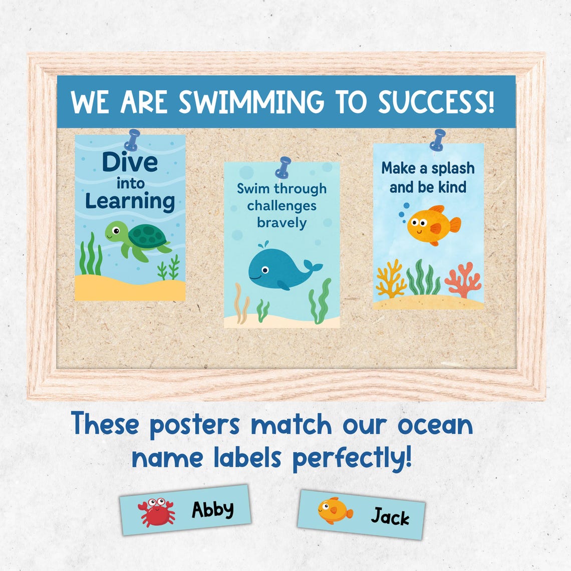 Under the Sea Classroom Theme, Ocean Theme Motivational Posters, Under ...
