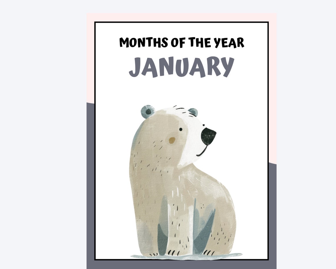 Months of the Year Cards, Months of the Year Printable Posters ...