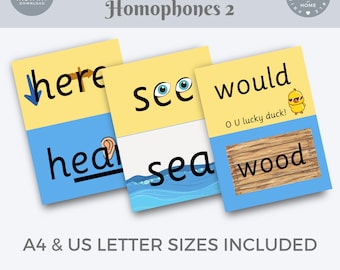 Homophones Classroom Posters, Homophones Posters, Classroom Decor ...