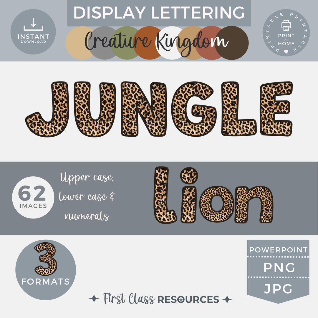 Leopard Print Lettering, Safari Alphabet Letters PNG, Animal Print Font ...