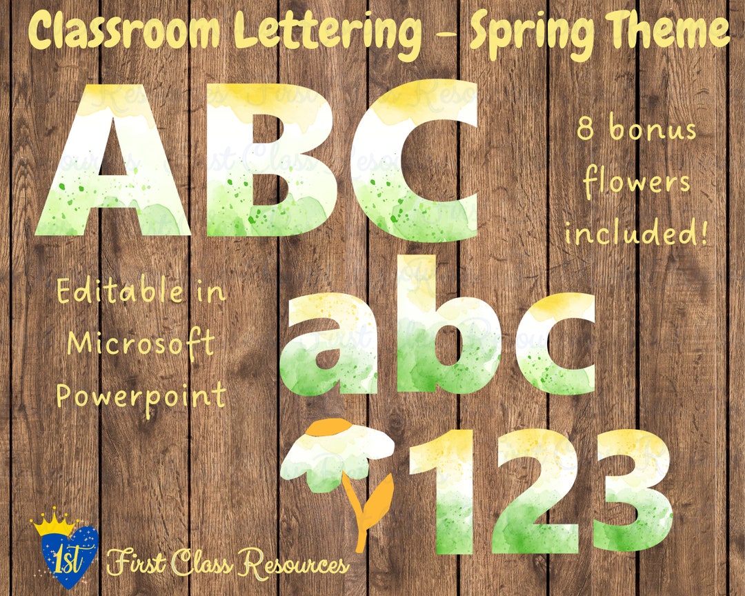 Spring Theme Classroom Display Lettering Classroom Decor Editable ...