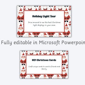 Printable Editable Advent Activity Cards for Kids and Families ...