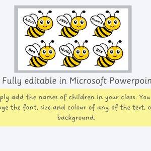 Editable Bee Classroom Name Tags, Classroom Labels, Editable Desk Name ...