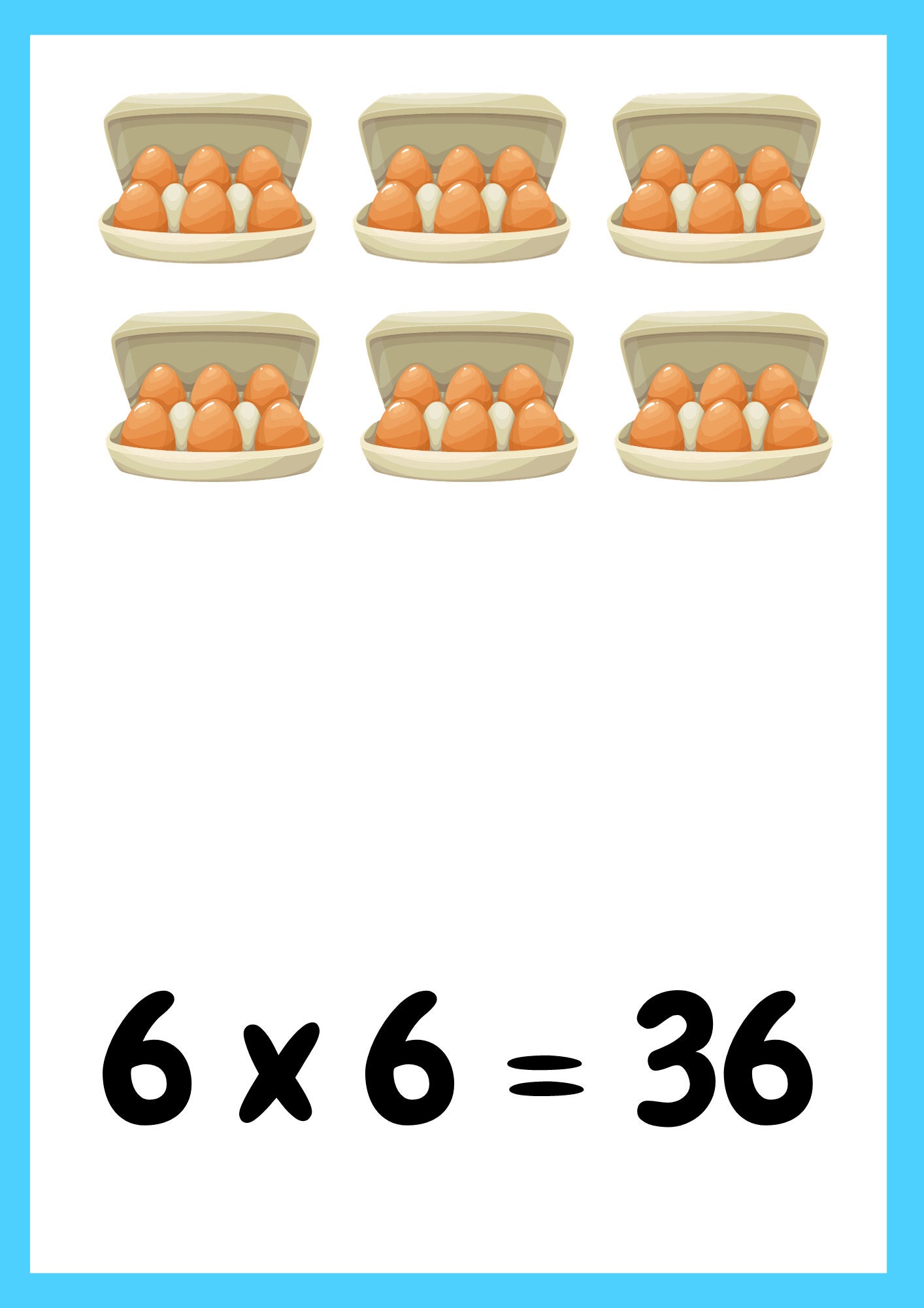 6 Times Table Posters, Cards, Visual Aid Using Eggs, Numicon and ...