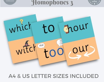 Homophones Classroom Posters, Homophones Posters, Classroom Decor ...