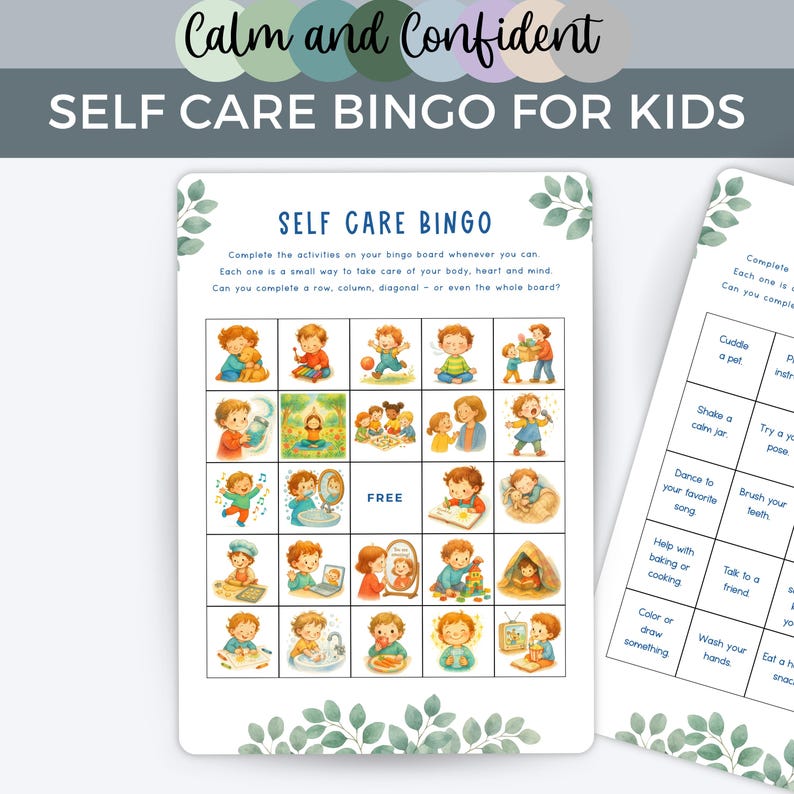 Self Care Bingo for Kids, Self Love Challenge, Wellness Activity ...