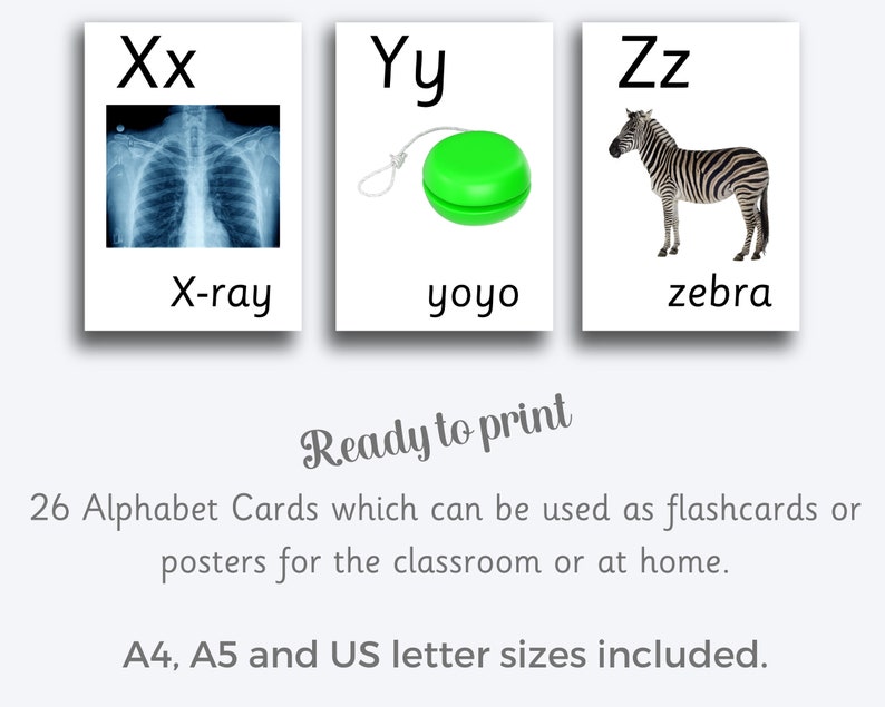 Alphabet Posters Classroom Decor, Alphabet Posters Real Pictures ...