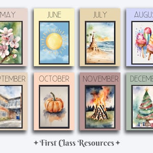 Months of the Year Posters, Months of the Year Printable, Educational ...