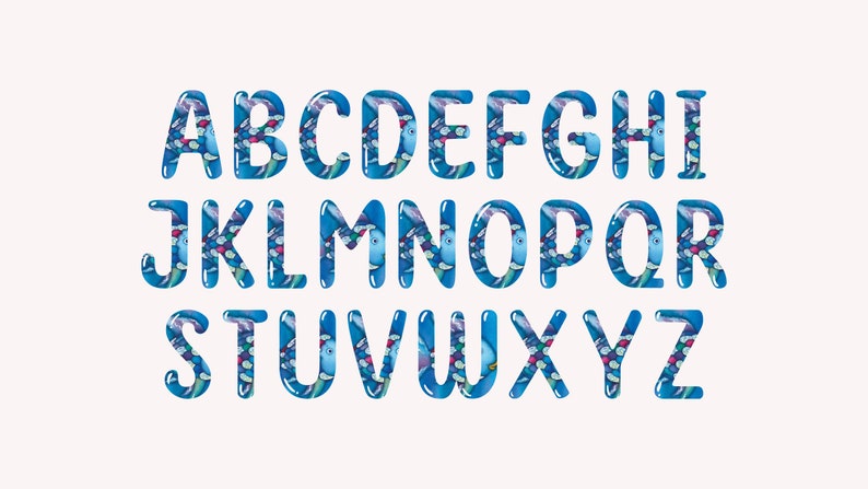 Rainbow Fish Lettering, Classroom Decor, Classroom Display, Editable ...