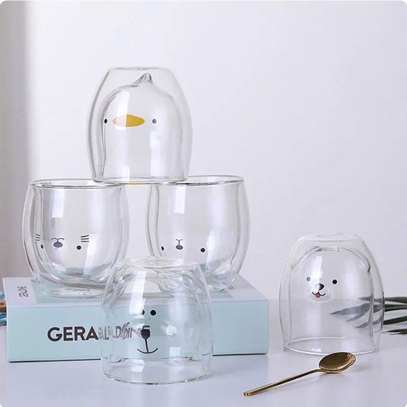 Double Layer Glass Coffee Cups - Etsy