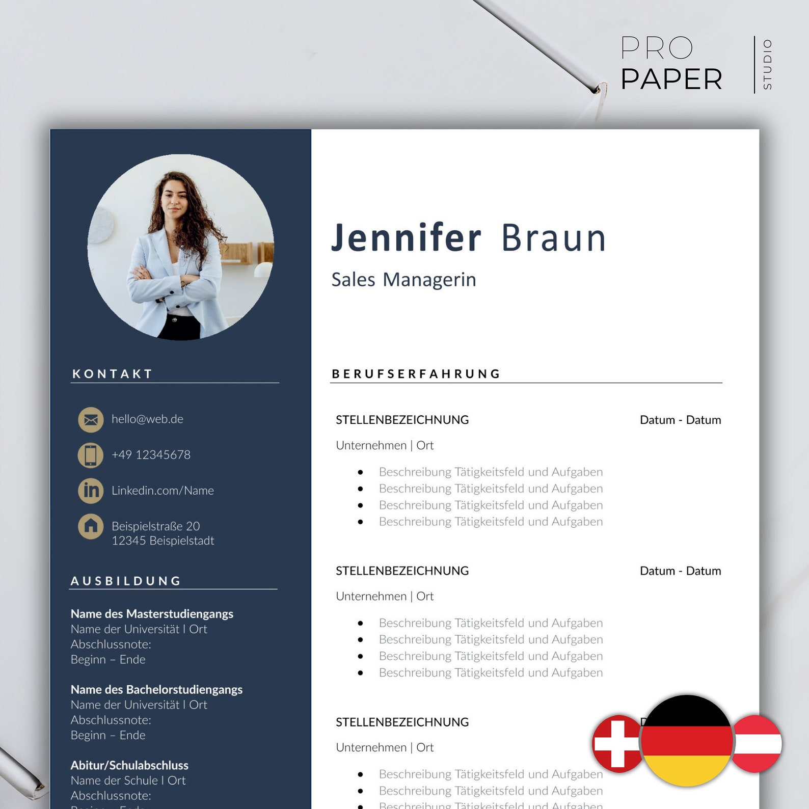 Application Template, CV Template Word, Modern CV, Cover Letter ...