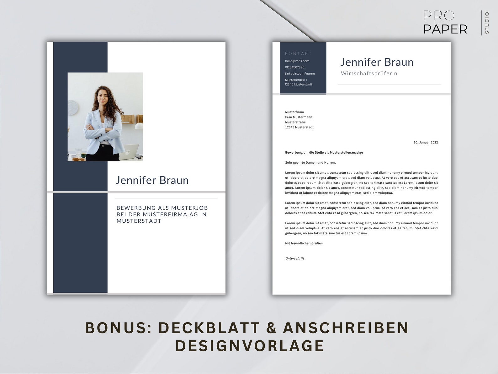 Application Template, CV Template Word, Modern CV, Cover Letter ...
