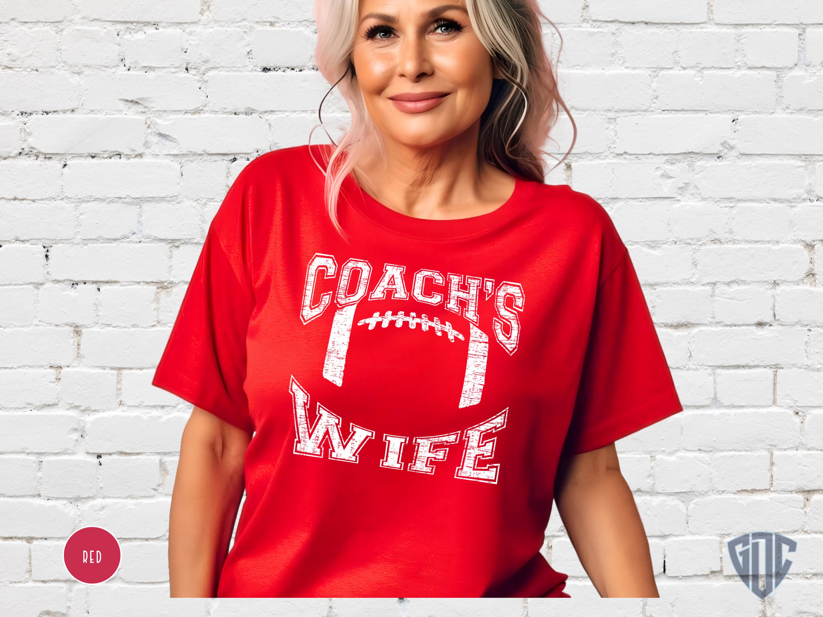 Coach's Wife Football T-shirt: Distressed Vintage Style - Etsy