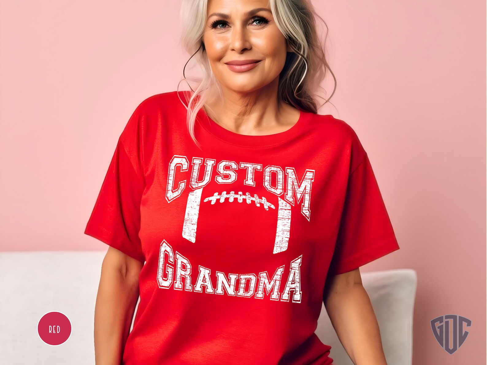 Custom Football Shirt for Grandma, Football Gift for Grandma, Nana Game ...