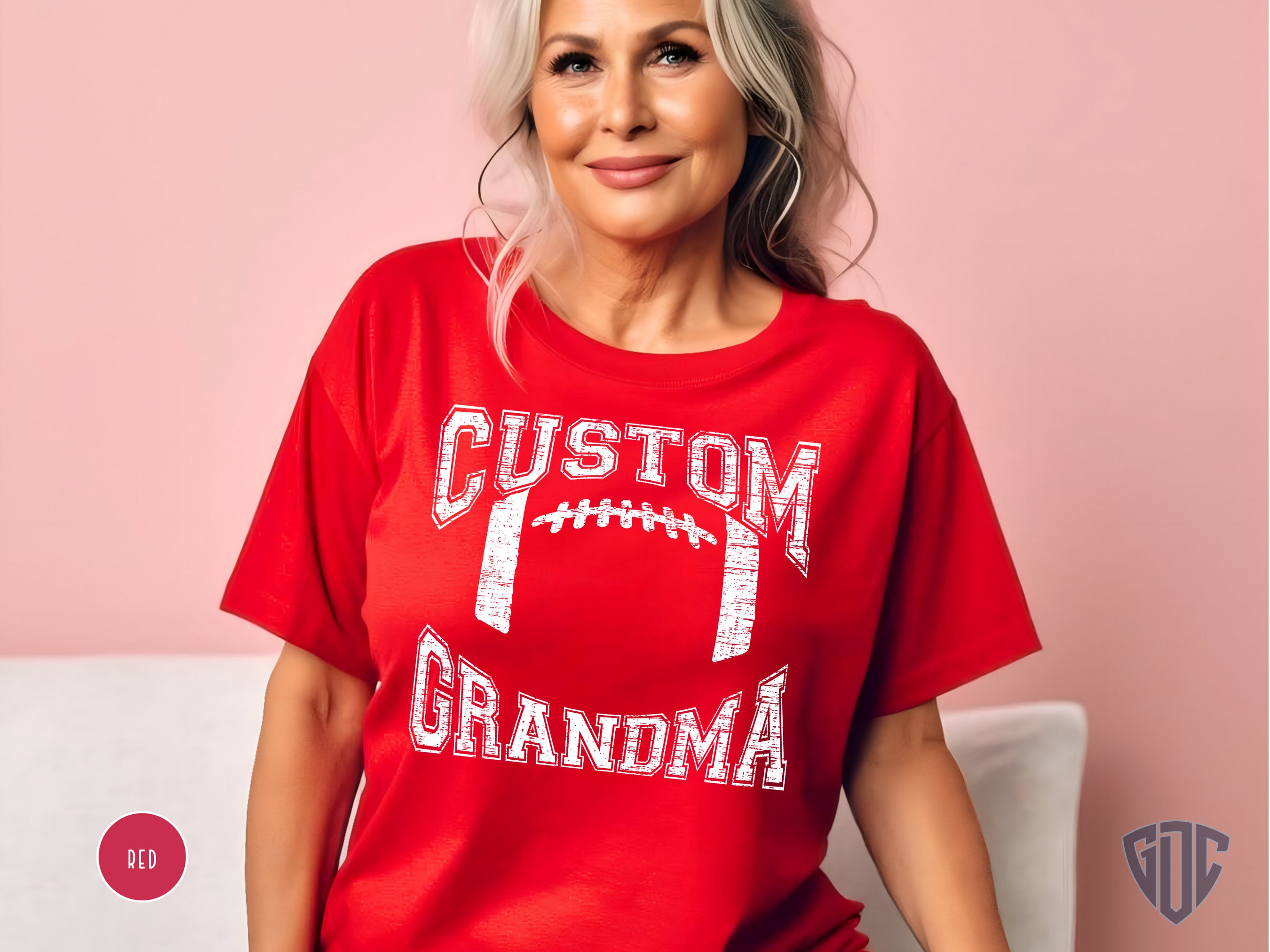 Custom Football Shirt for Grandma, Football Gift for Grandma, Nana Game ...