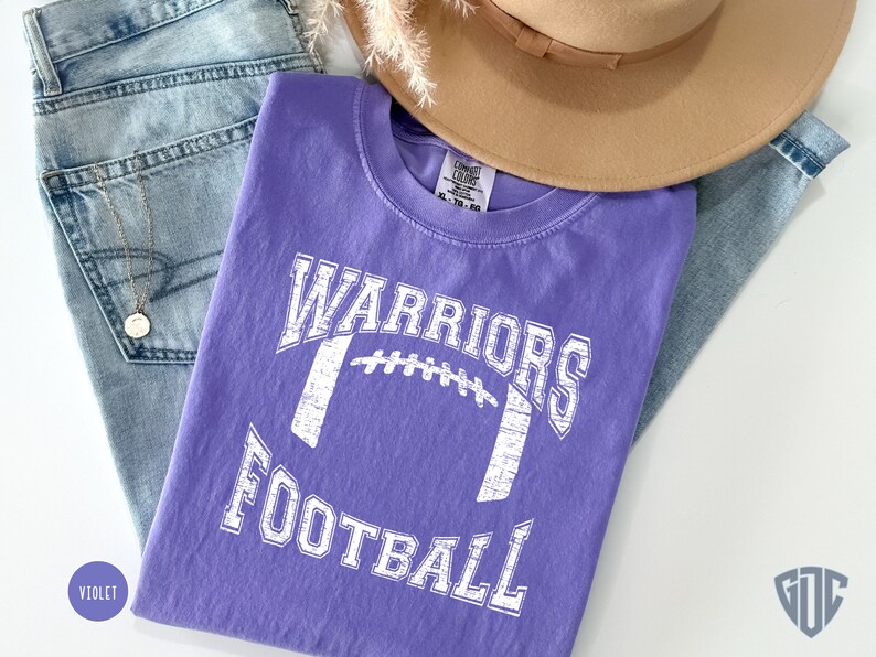 Camiseta Warriors Football Comfort Colors, regalo perfecto para los ...