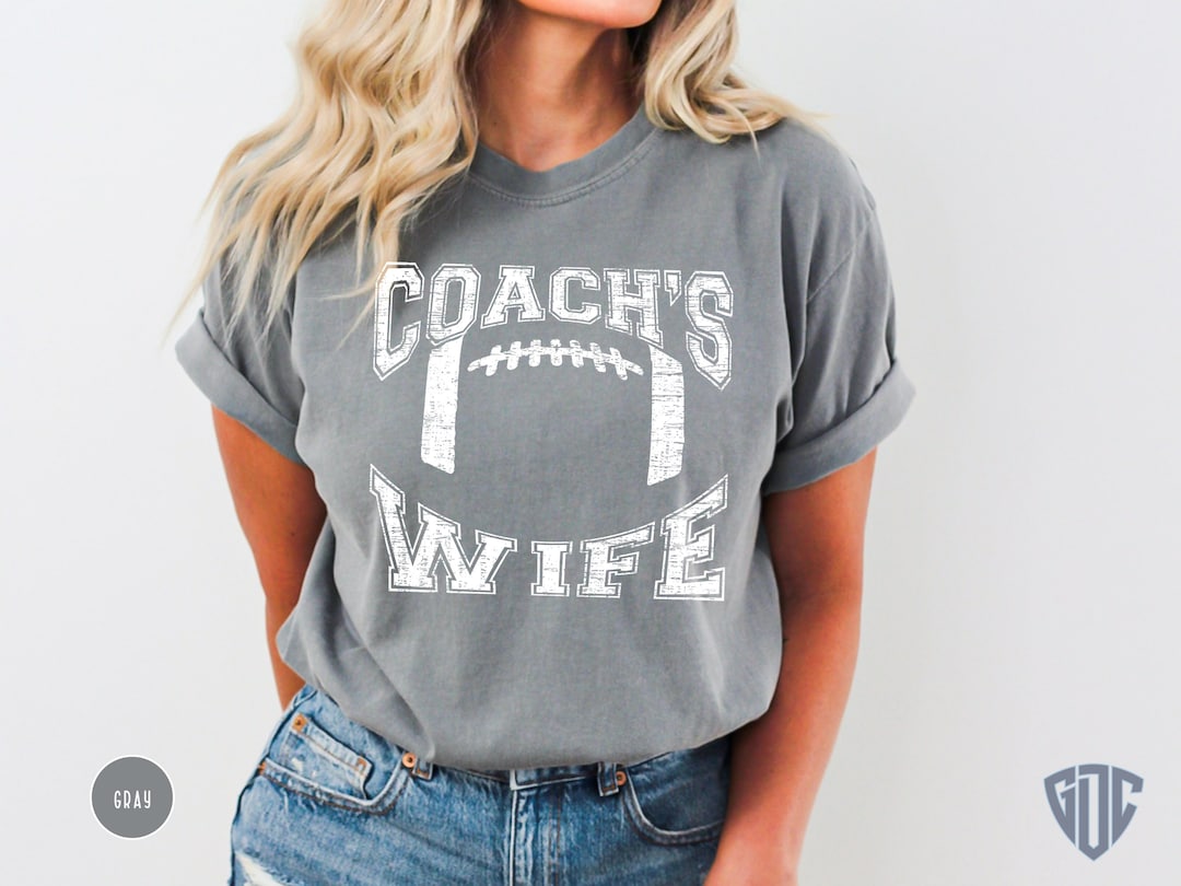 Coach's Wife Football T-shirt: Distressed Vintage Style - Etsy