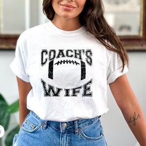 Coach's Wife Football T-shirt: Distressed Vintage Style - Etsy