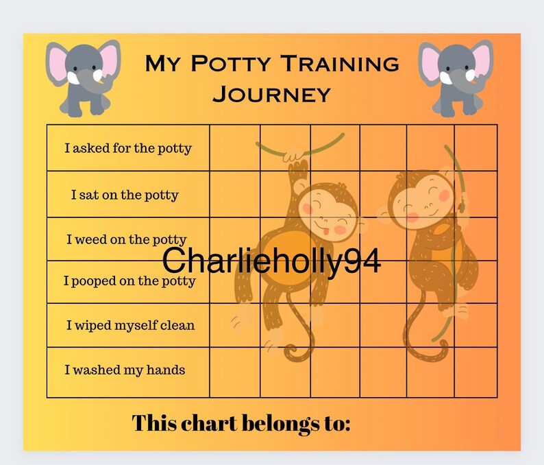Potty Training Charts - Etsy
