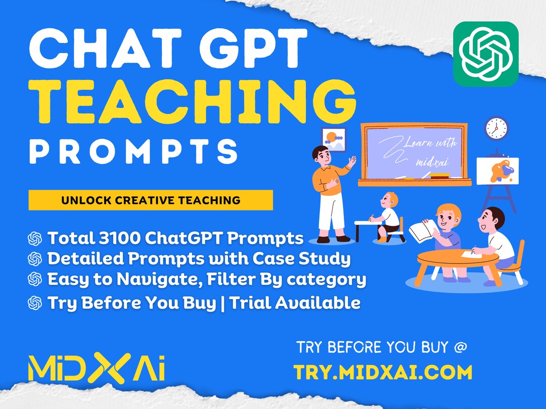 3100 Chatgpt Prompts for Teachers: Inspiring Mastery & Classroom ...