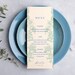 Green Flowers Wedding Menu Template, Flowers Menu Template, Dinner ...
