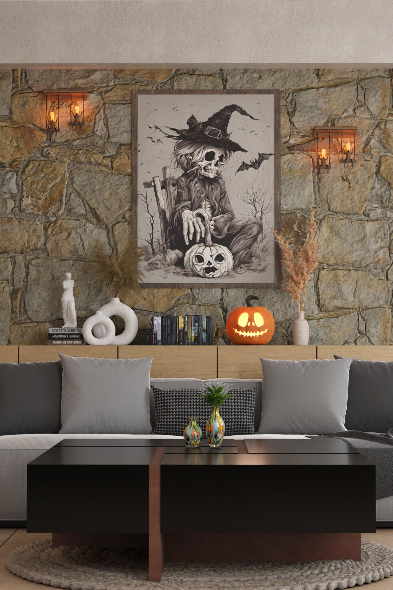 Halloween Art Print Vol 40 Spooky Poster Print Haunted House Print ...
