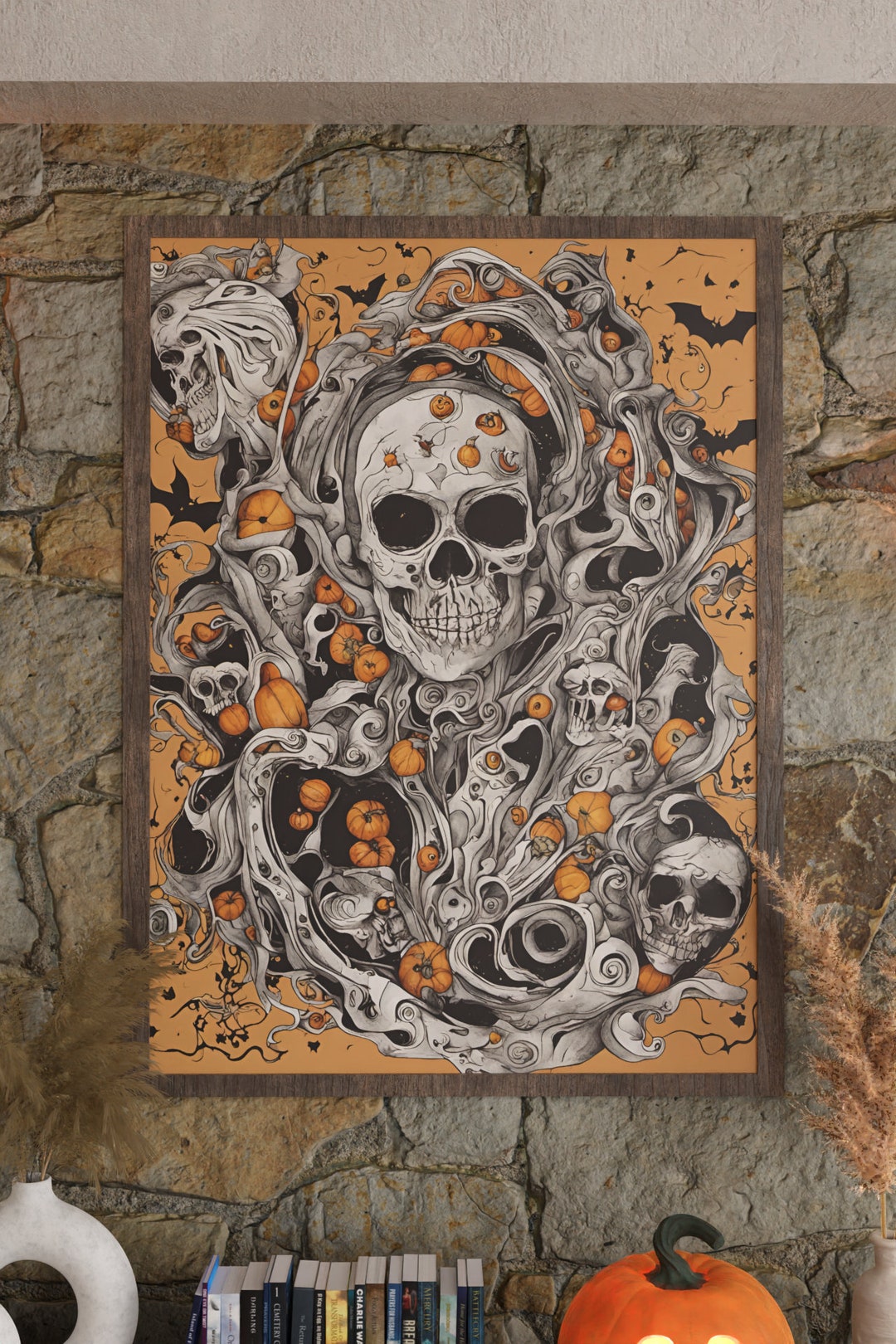 Halloween Art Print Vol 33 Spooky Poster Print Haunted House Print ...