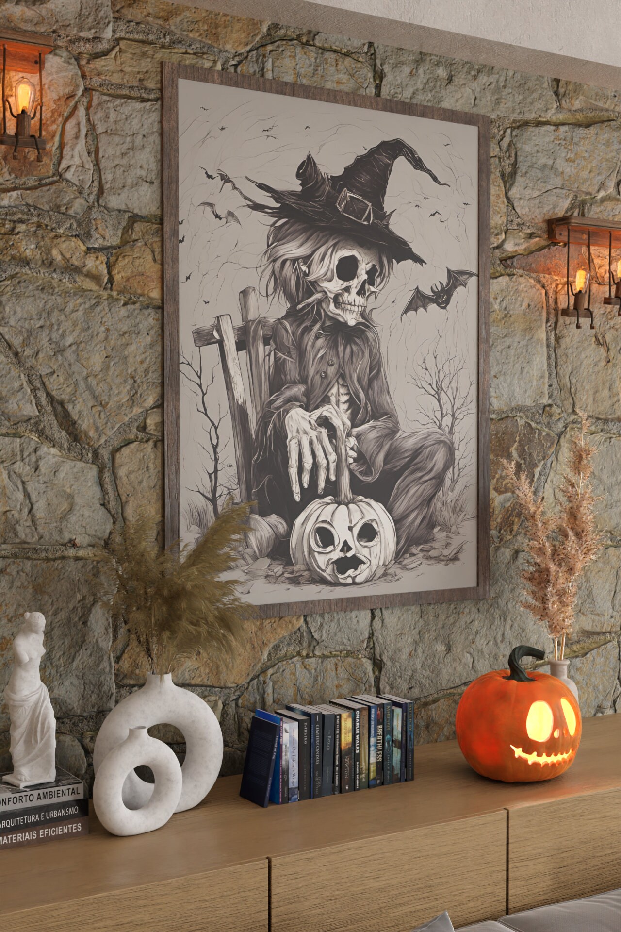 Halloween Art Print Vol 40 Spooky Poster Print Haunted House Print ...