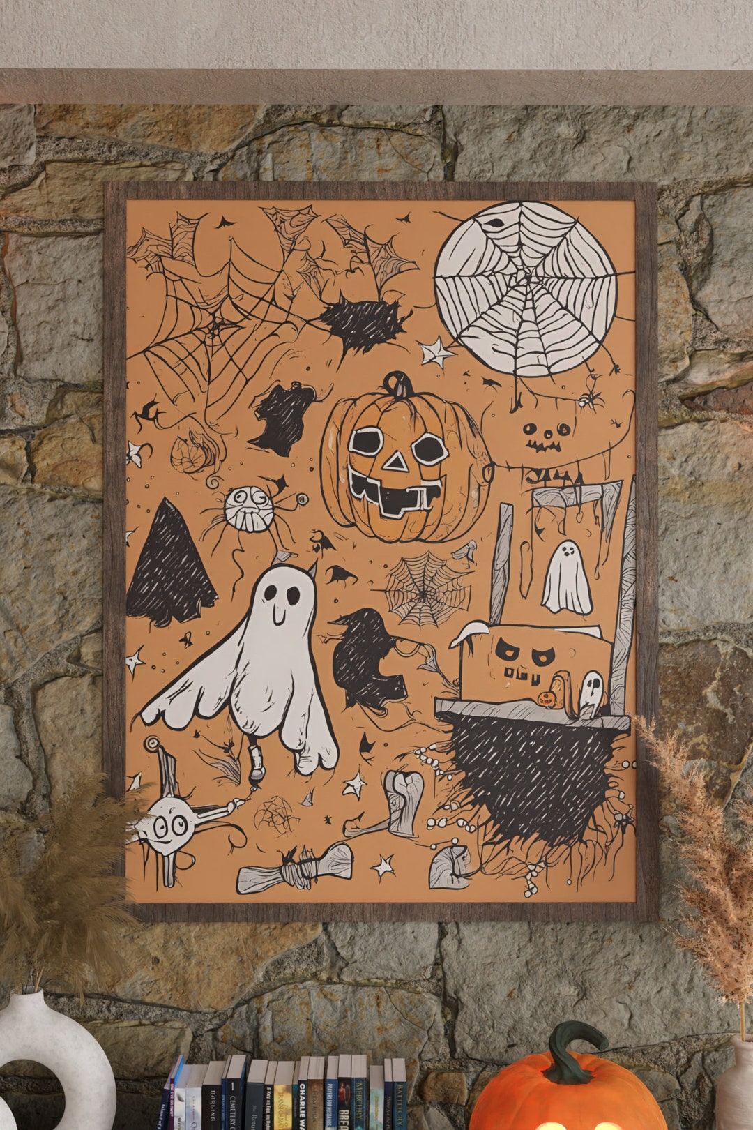 Halloween Art Print Vol 35 Spooky Poster Print Haunted House Print ...