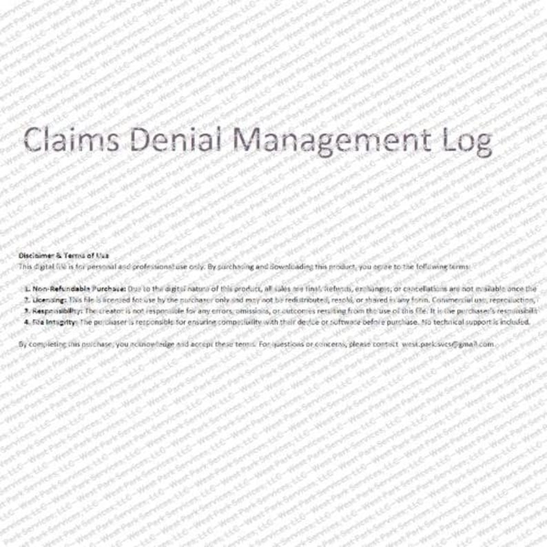 Denial Management Log for Medical Billers - Track & Resolve Claims With ...