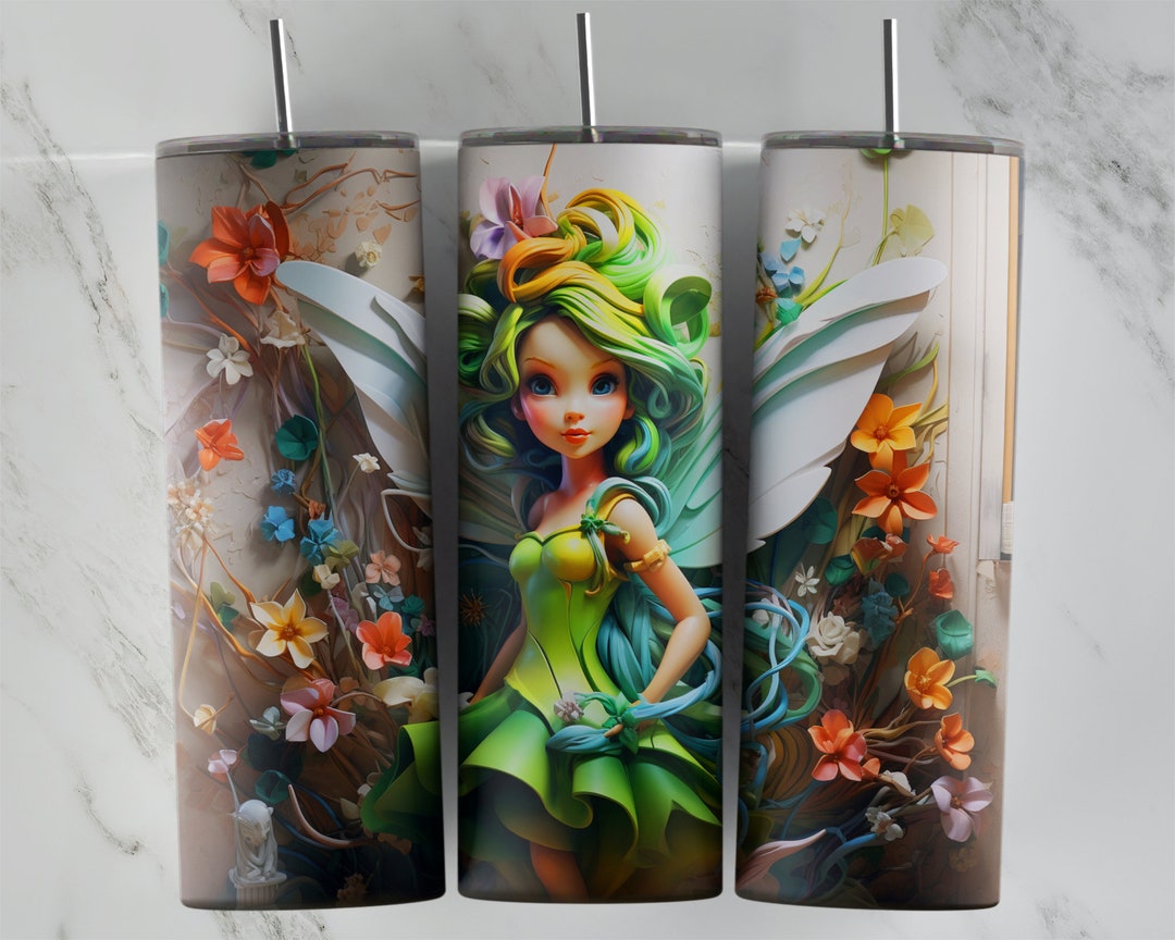 3D Inflated Tinker Bell Tumbler Design 20 Oz Skinny Tumbler - Etsy