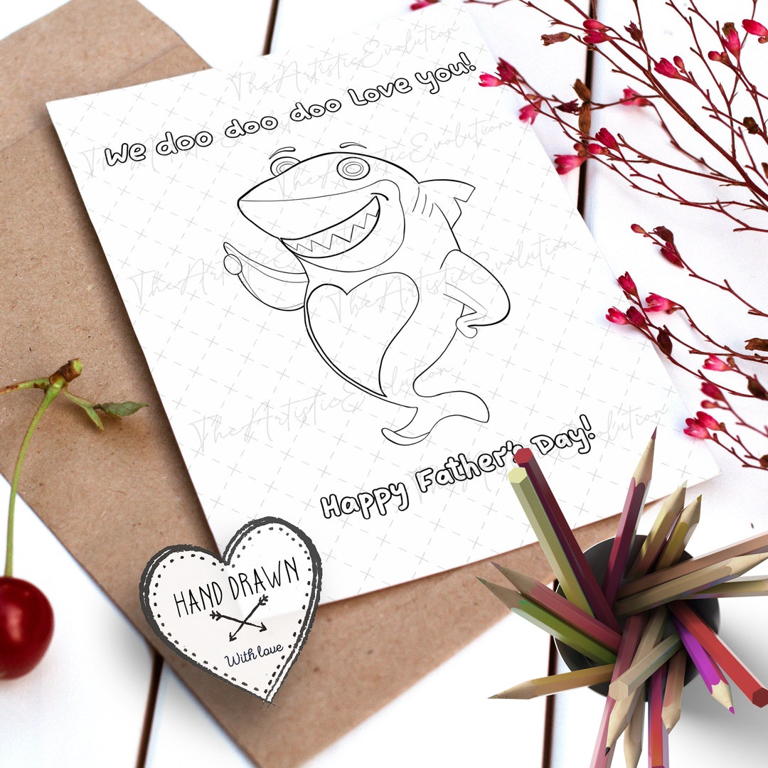 Father's Day Coloring Page for Kids & Adults, Cute Father's Day ...