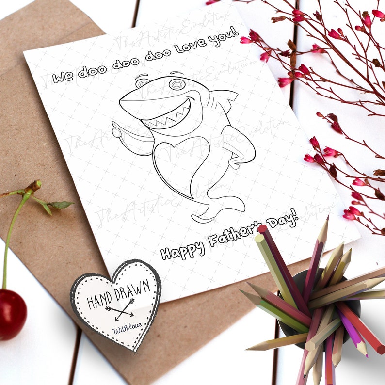 Father's Day Coloring Page for Kids & Adults, Cute Father's Day ...