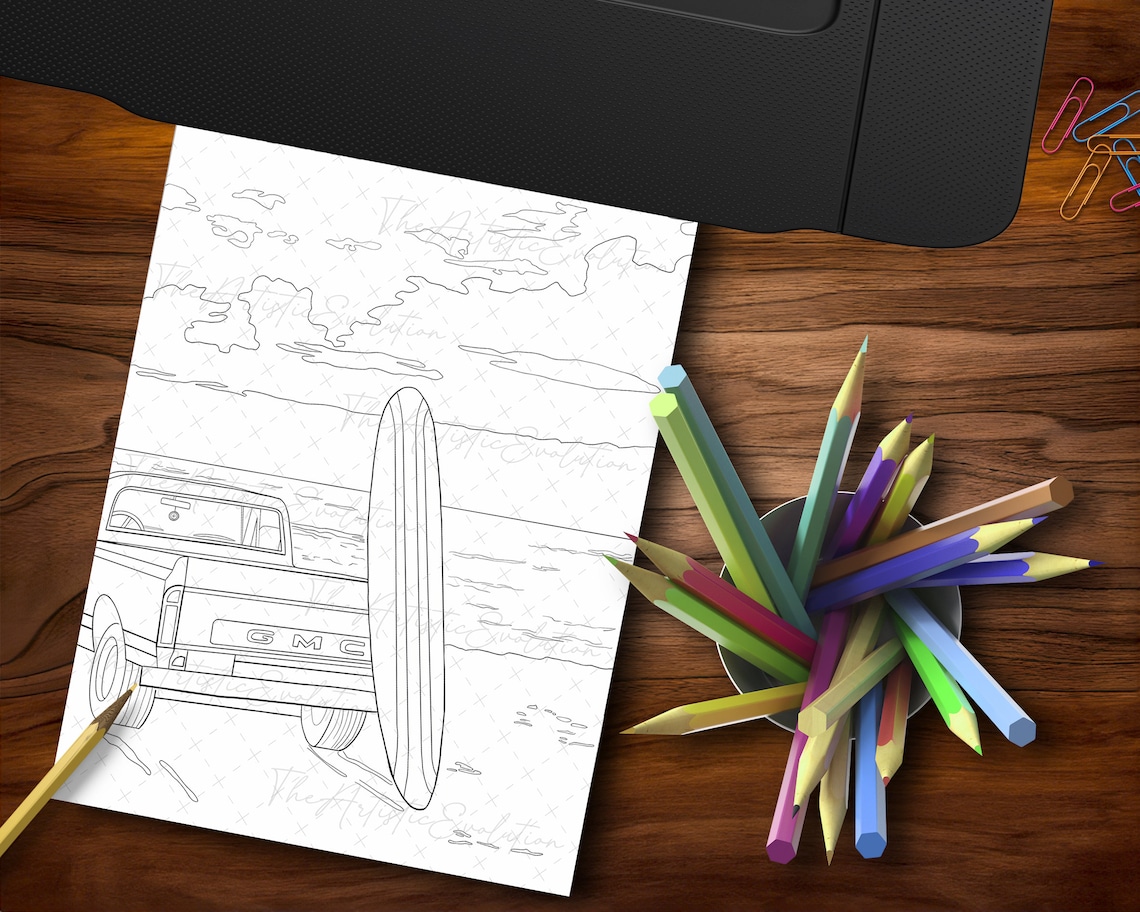 Summer Vibes Coloring Page, Hand Drawn, Summer Holiday Coloring Page ...