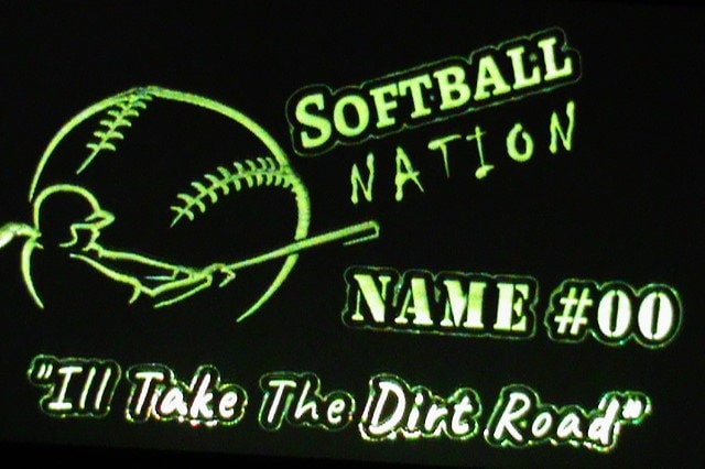 Softball Nation LED Shadow Box Personalize - Etsy