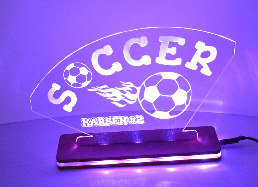 Soccer LED Lighted Base Personalize Gifts for Soccer Players - Etsy