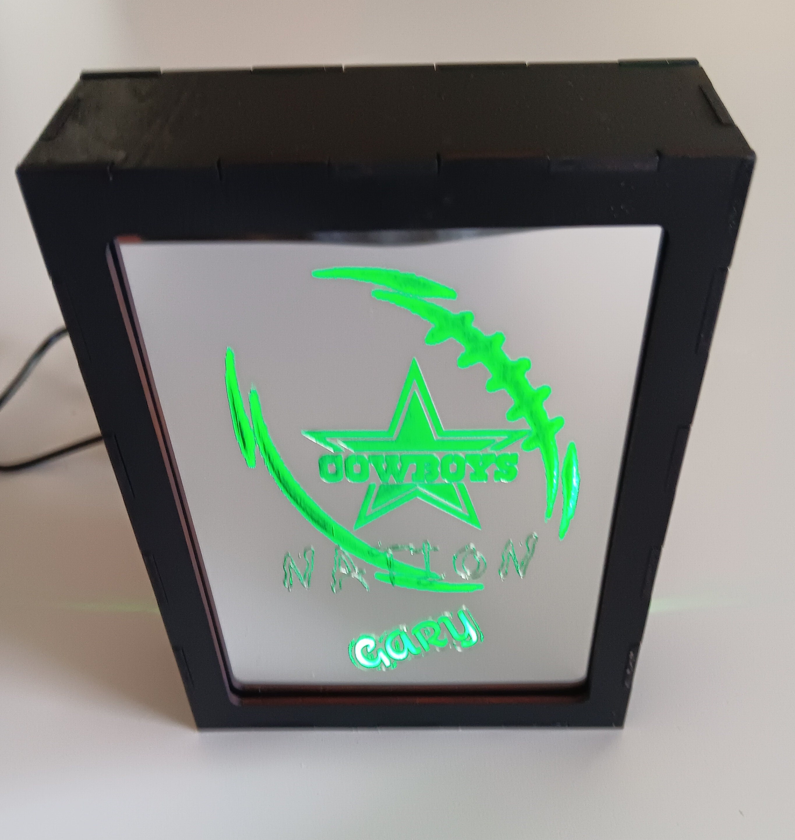 Dallas Cowboy LED Shadow Box Personalized - Etsy