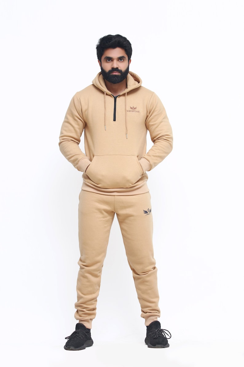 Unisex Hoodie and Jogger Set, Custom, Personalised, Half Zip, Reflector ...