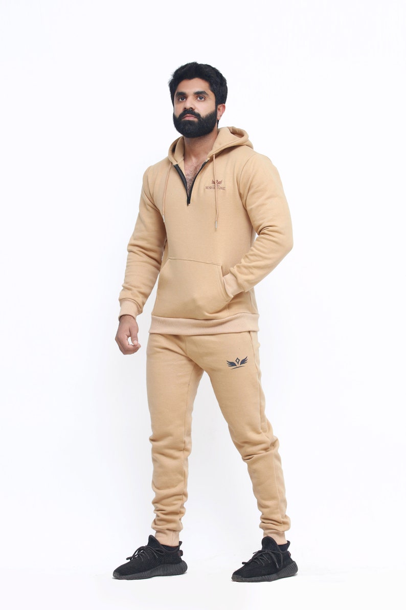 Unisex Hoodie and Jogger Set, Custom, Personalised, Half Zip, Reflector ...