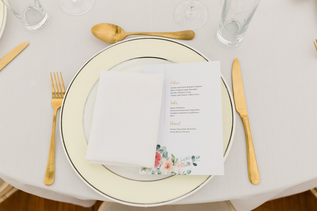 Personalised Menu Cards Available Digital Download or - Etsy