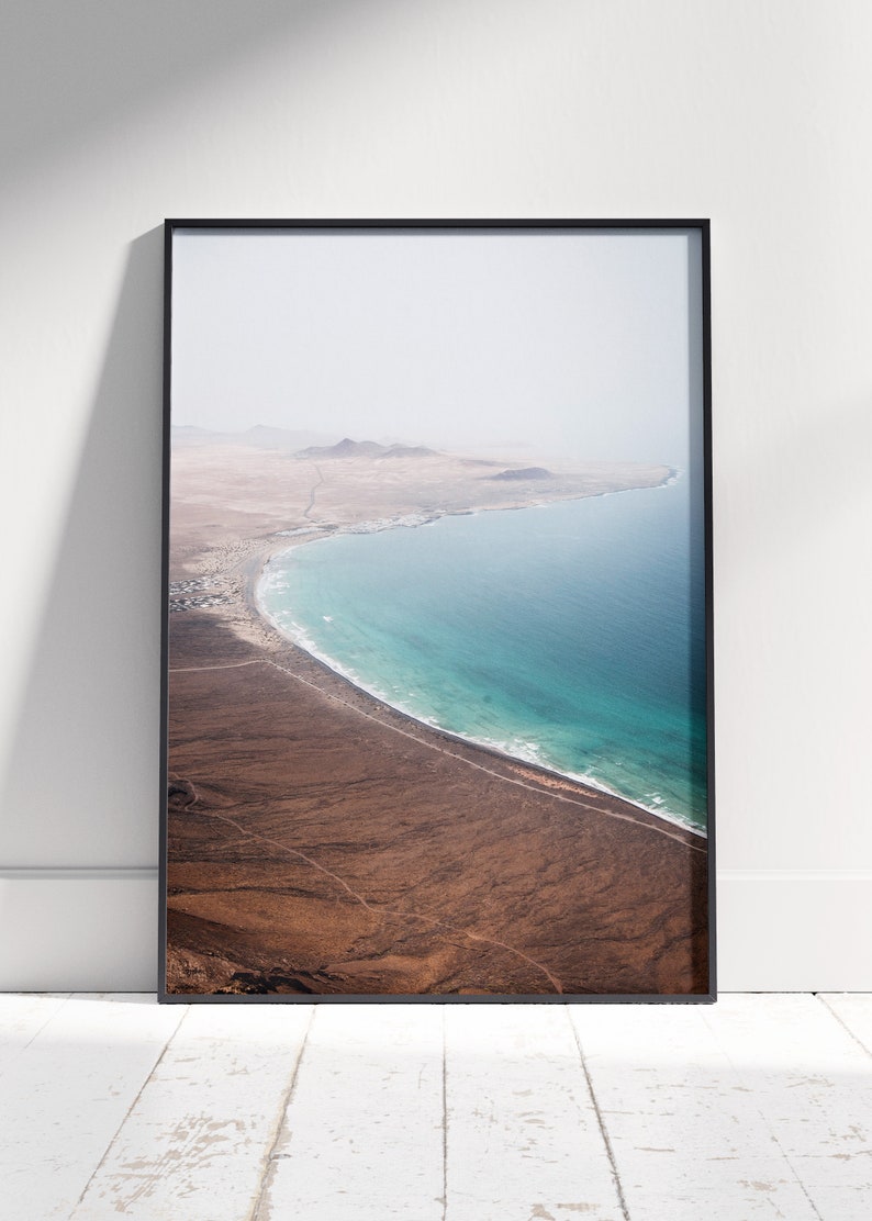 Playa De Famara Poster, Lanzarote Printable Wall Art, Canary Islands ...