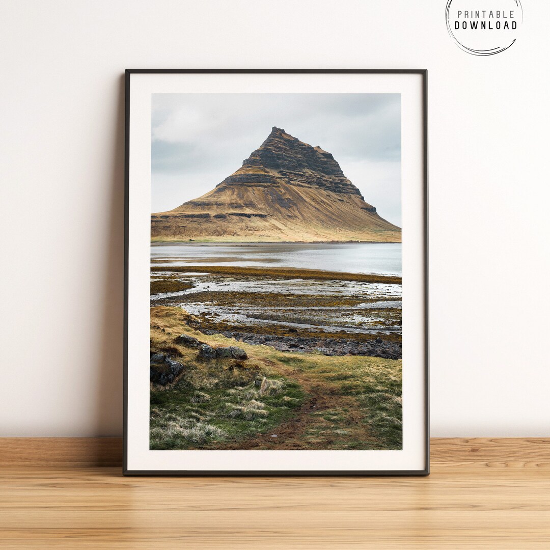 Iceland Printable Wall Art, Mount Kirkjufell, Icelandic Landscape ...