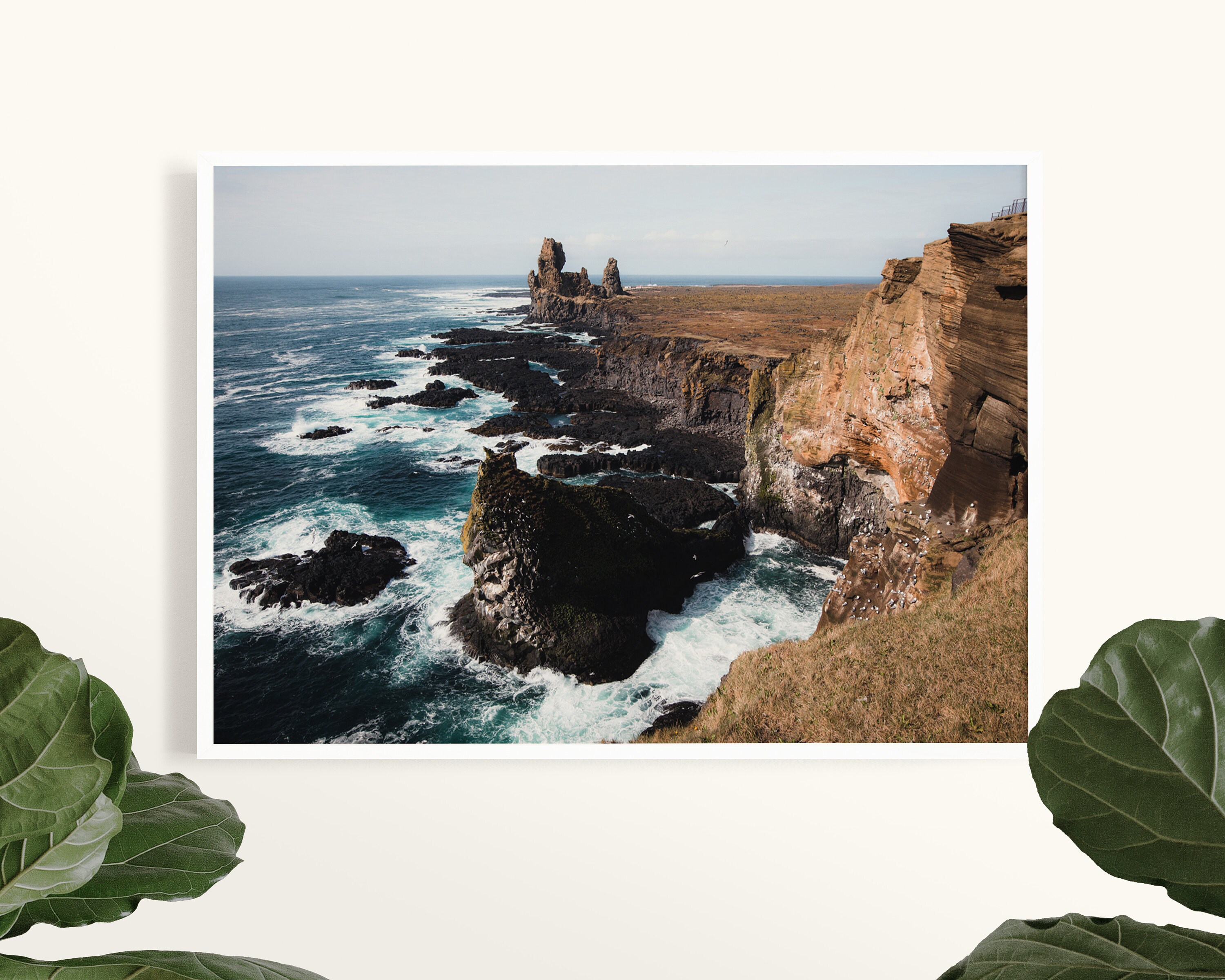 Londrangar Basalt Cliffs Printable, Iceland Wall Art, Icelandic ...