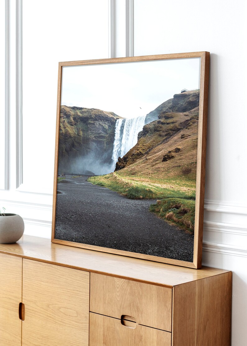 Iceland Wall Art, Skogafoss Waterfall Printable Photo, Icelandic ...