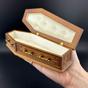 Wood Coffin Miniature for Halloween Dollhouse Mini 1:12 Scale Fits ...