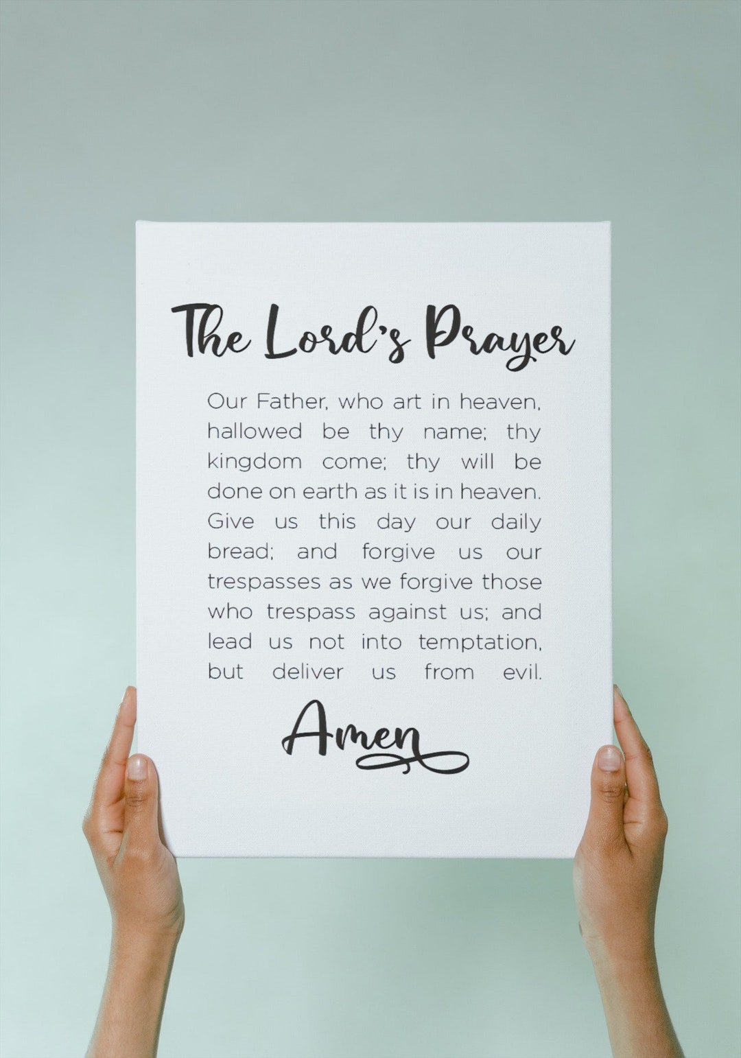 The Lords Prayer Bible Verse Wall Art Christian Home Decor - Etsy