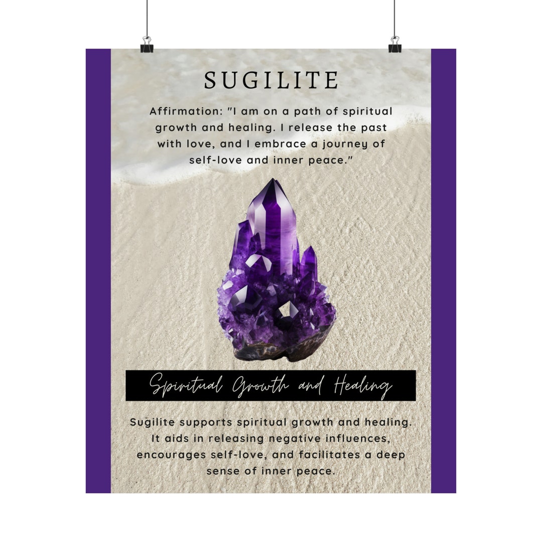 Crystal Meaning Poster: SUGILITE - Etsy