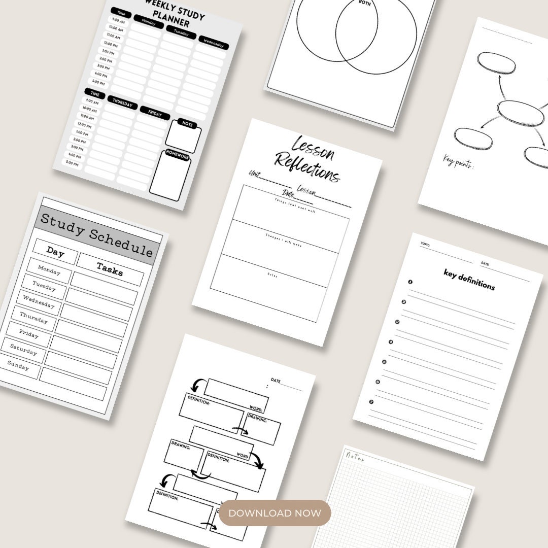 Study Pack - Digital Download/printable - Etsy