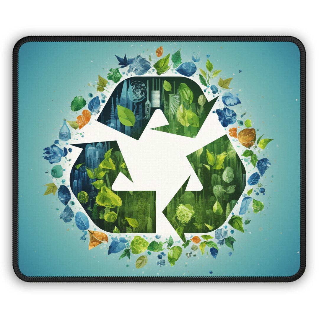 Recycling Themed Gaming Mouse Pad Embrace Environmental - Etsy